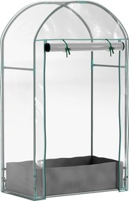 Skleník na zahradu Outsunny, skleník na balkon, zpevněný PVC potah, ocelová konstrukce, roll-up zipový vstup, včetně sáčku na rostliny, ideální pro p…