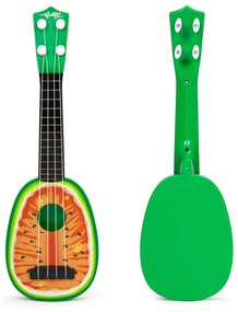 ECOTOYS Ukulele kytara pro děti, čtyřstrunná, vodní meloun