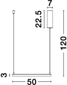 Závěsné LED svítidlo NOVA LUCE ETERNA 30W 3000K 9990735 stmívatelné Triac