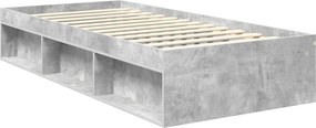 Rám postele Betonově šedá 90 x 190 cm Masivní borové dřevo 3411795
