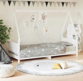 vidaXL Dětská postel 80 x 200 cm masivní borové dřevo [834496] Barva: Bílá