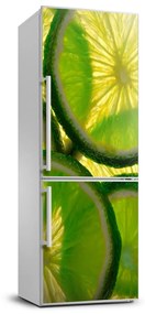 Wallmuralia Nálepka na ledničku fototapeta Plátky limetky 60x180 cm