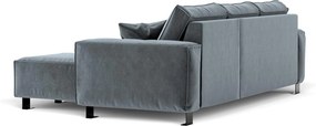 KOOKO HOME Čtyřmístná rohová sametová pohovka Dolce pravý roh