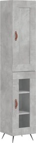 Skříň highboard betonově šedá 34,5x34x180 cm kompozitní dřevo 3200365