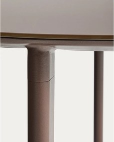 Kulatý zahradní jídelní stůl se skleněnou deskou ø 120 cm Erice – Kave Home