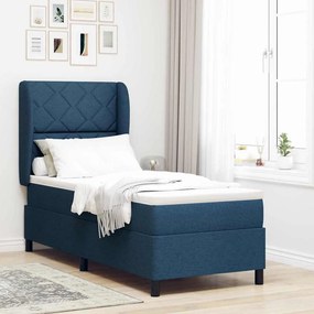 Postel s boxspringem s čelo Modrá 80 x 200 cm textil 3340598