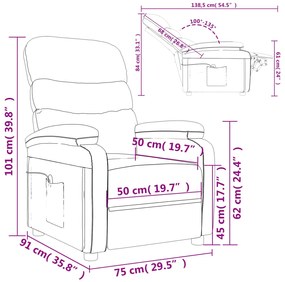 vidaXL Marketos Masážní křeslo krémové textil