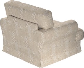 Potah na křeslo IKEA Ekeskog barva béžová látka pletený vzor, vzorované