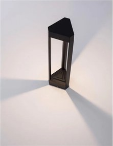 NV 9756500 Venkovní sloupkové svítidlo PAX černý hliník LED 9W 3000K 100-240V 108st. IP54 - NOVA LUCE
