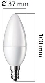 LED žárovka  E14 8,5W 800lm teplá, ekvivalent 54W - DOPRODEJ POSLEDNÍ KUS