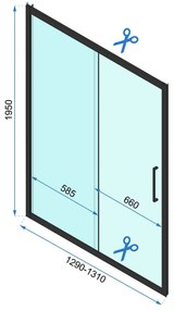 Sprchový kout REA RAPID SLIDE 150/dveře x 80/zástěna cm, chrom