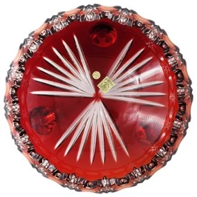 Bohemia Crystal Broušená trojnožka Dandelion 230mm červená