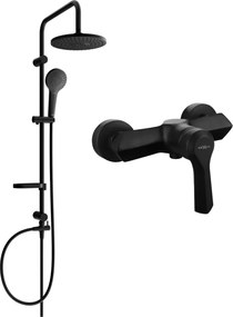 Mexen Erik sprchový set s dešťovou sprchou a sprchovou baterií Sabre, černá, 72140205-70