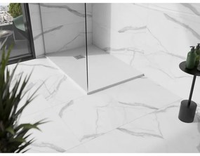 Mexen Stone+ kompozitní čtvercová sprchová vana 90 x 80 cm, Bílá - 44108090