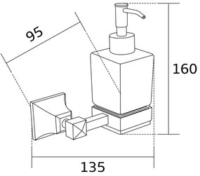 Mexen příslušenství, Dalia dávkovač mýdla, černá, 70173388-70