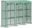 Outsunny 3patrový PVC skleník s ocelovým rámem, 2 rolovací dveře na zip — 215 x 46 x 151 cm, bílý