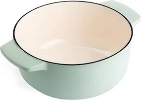 KITCHENAID Litinový kastrol s poklicí světle zelená 22 cm / 3,3 l / li