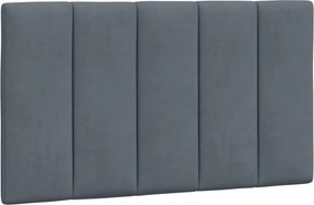 Postel s matrací Hanko tmavě šedá 90 x 190 cm samet 3208569