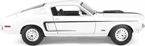 Maisto - 1968 Ford Mustang GT Cobra Jet, bílá, 1:18