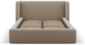 Světle hnědá čalouněná dvoulůžková postel s úložným prostorem s roštem 160x200 cm Jason – Windsor &amp; Co Sofas