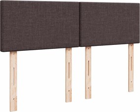 Box spring postel s matrací tmavě hnědá 140x190 cm textil 3287447