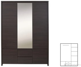 Šatní skříň BRW Kaspian SZF5D2S (Wenge). 735091