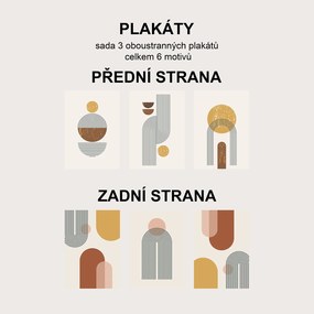 Sada oboustranných plakátů Abstrakt | 3 x A3 | DP3351427