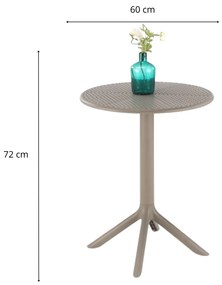 Zahradní kulatý stůl CALVO 60 cm khaki