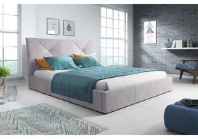 Čalouněná postel KARO rozměr 160x200 cm Šedá