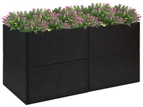 vidaXL Zahradní truhlík černý 157 x 80 x 80 cm polyratan