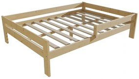 Dětská postel se zábranou VMK006C KIDS (Barva dřeva: bezbarvý lak, Rozměr: 120 x 200 cm)