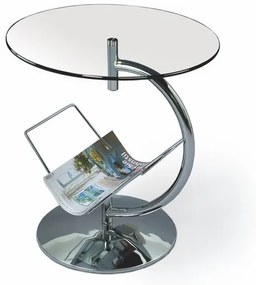 Konferenční stolek Skleněná Deska Glamour Stříbrný ADOUR