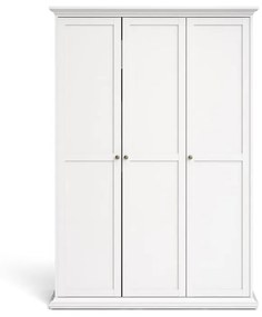 Bílá šatní skříň 139x201 cm Paris - Tvilum