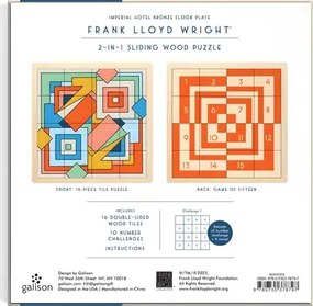 GALISON Posuvné dřevěné puzzle Frank Lloyd Wright: Imperial Hotel / 2v