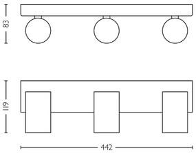 Philips - Koupelnové bodové svítidlo IDRIS 3xGU10/5W/230V IP44 bílá