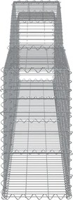 Klenuté gabionové koše 8 ks 400x30x60/80 cm pozinkované železo 3146846