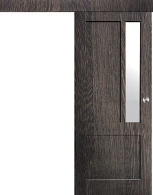 posuvné interiérové dveře na stěnu vasco doors LISBONA model 6 Průchozí rozměr: 70 x 197 cm, Orientace dveří: Levé dveře, Dekor: Bílá