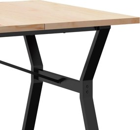 Jídelní stůl s Y rámem 180 x 90 x 75,5 cm borové dřevo a ocel 3282788