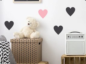 Pastelowe Love Nálepky na stěnu do dětského pokoje SRDCE Zvolte barvu: Červená