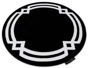 Kulatý koberec HAMPTON Lux černý velikost kruh 200 cm | krásné koberce cz