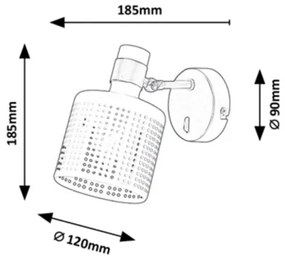Rabalux - Nástěnné svítidlo 1xE27/9W/230V