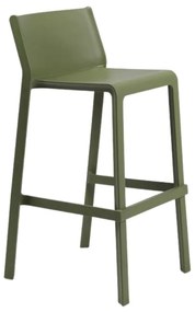 OnaDnes -20% Nardi Zelená plastová barová židle Trill 76 cm