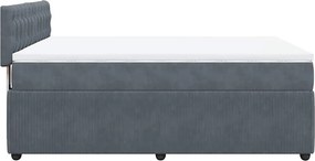 Box spring postel s matrací tmavě šedá 160x200 cm samet 3290089