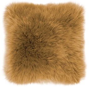 Hnědý polštář Tiseco Home Studio Sheepskin, 45 x 45 cm