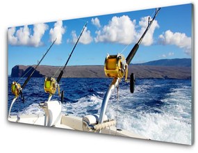 Obraz na skle Rybaření Moře Krajina 120x60 cm