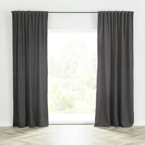 Hotový závěs BASIC s řasící páskou 140x260cm černý