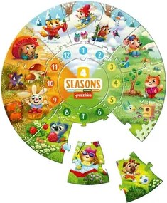 Puzzlika 15238 Čtyři roční doby - naučné puzzle / 17 dílků / od 2 let
