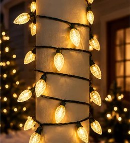LED girlanda s dekoracemi ve tvaru koblihy 30 LED teplá bílá