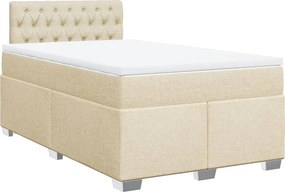 Box spring postel s matrací krémová 120x200 cm textil 3288167