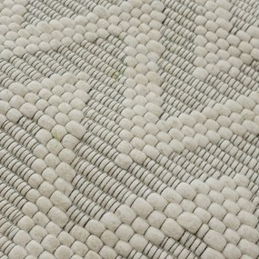 Asra, Kusový ručně tkaný koberec Woolen 5 White, 150x240, bílá, ložnice